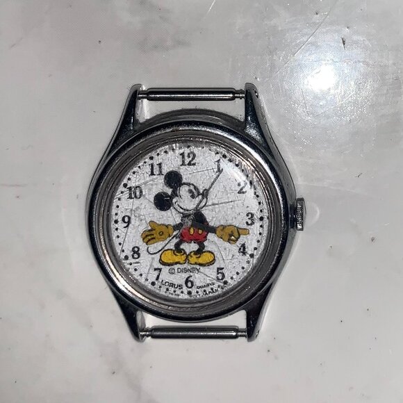 Disney | Other | Disney Mickey Mouse Watch Mickey On Watch Face V55600 ...